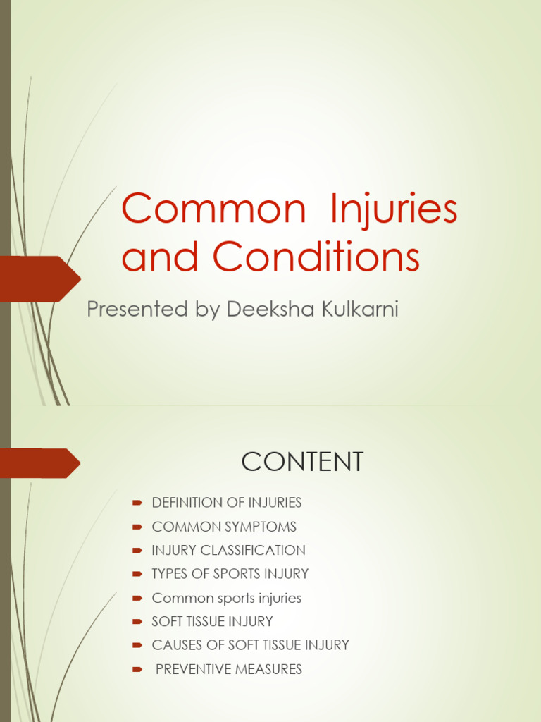 PE ... Sports Injuries and Conditions | PDF