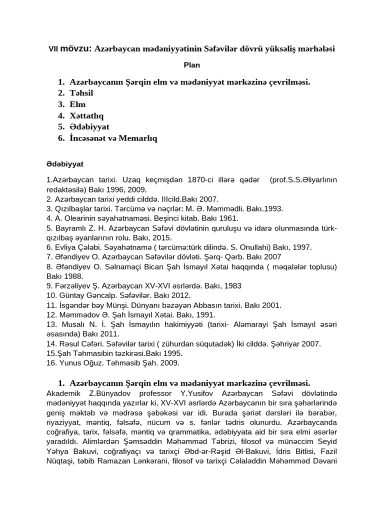 Mövzu 7 (Sivilizasiya) | PDF
