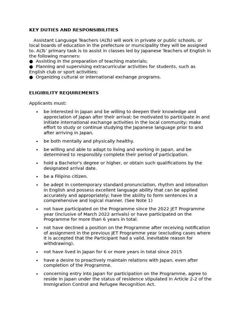 Key Duties and Responsibilities | PDF | Teachers