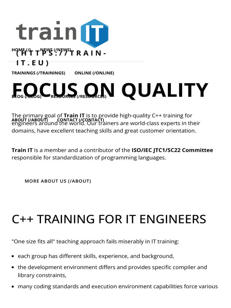 Train IT - A High-Quality Training and Consulting Services | PDF