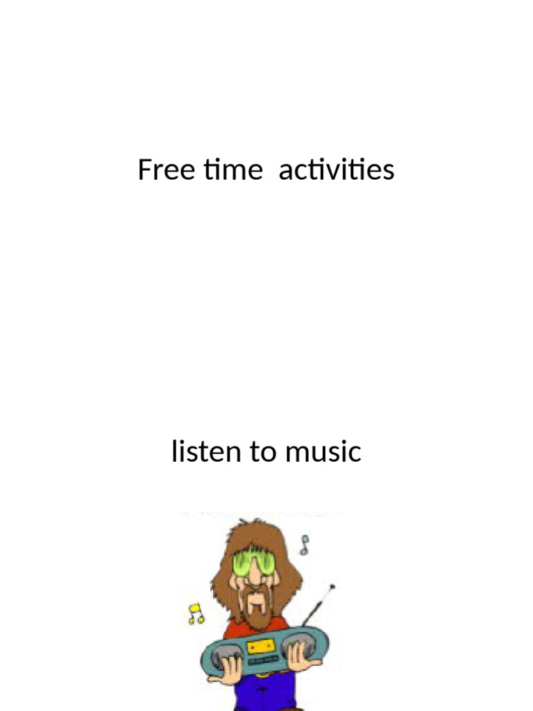 Free Time Activities | PDF