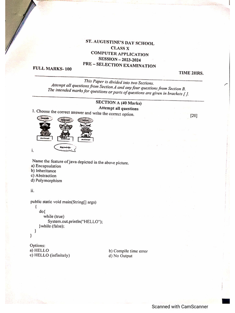 Computer Stads Pre Selection | PDF