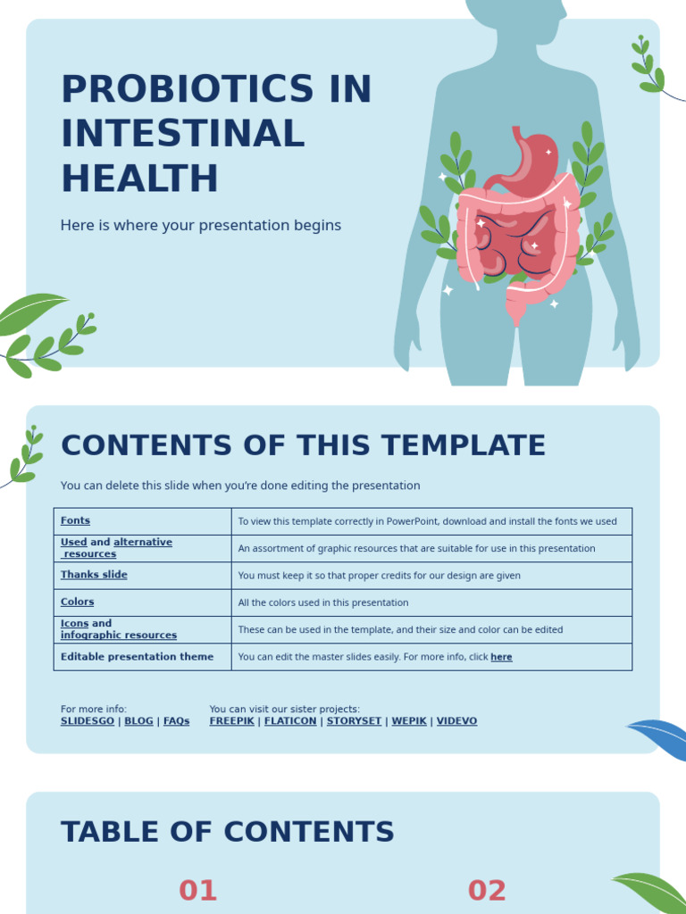 Probiotics in Intestinal Health by Slidesgo | PDF | Planets | Probiotic