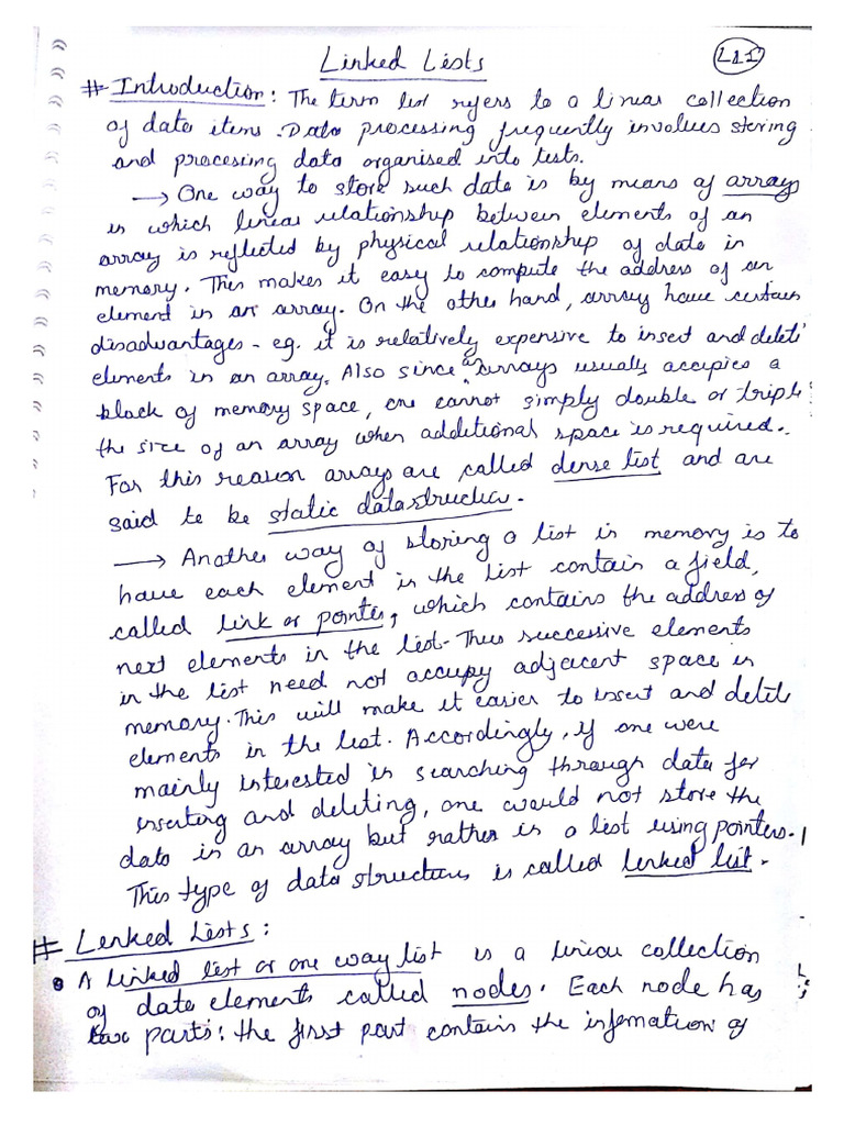 Data Structure - Linked List | PDF