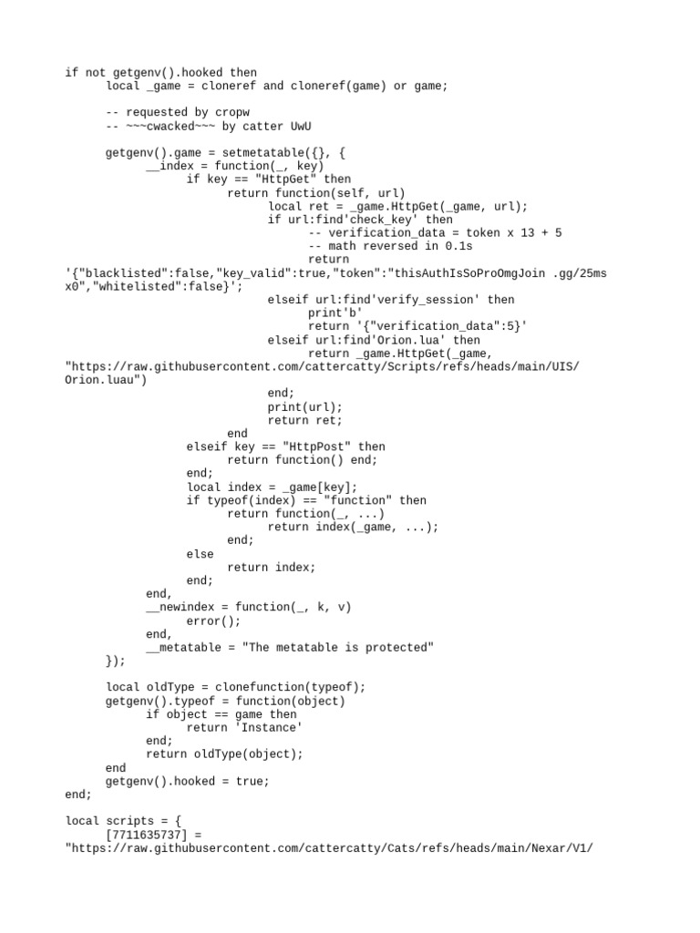 Lua Script for Game Key Verification | PDF