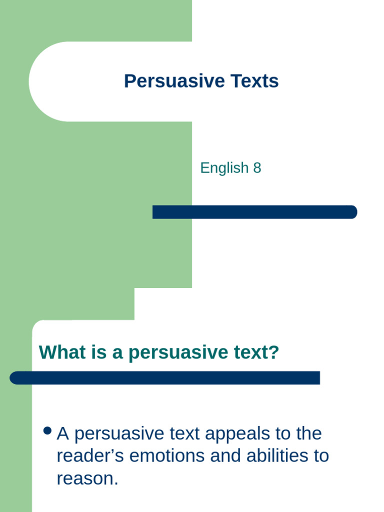 Persuasive Texts (1) | PDF | Bullying | Essays