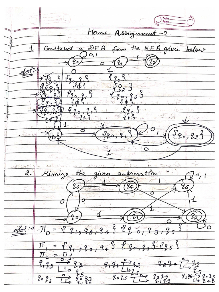 TOC - Assignment 2 Solutions | PDF