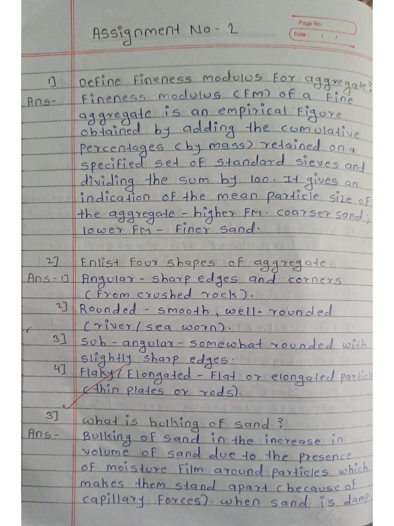 Assignment No 2 Concrete Technology 2 | PDF