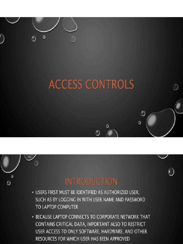 Access Control | PDF