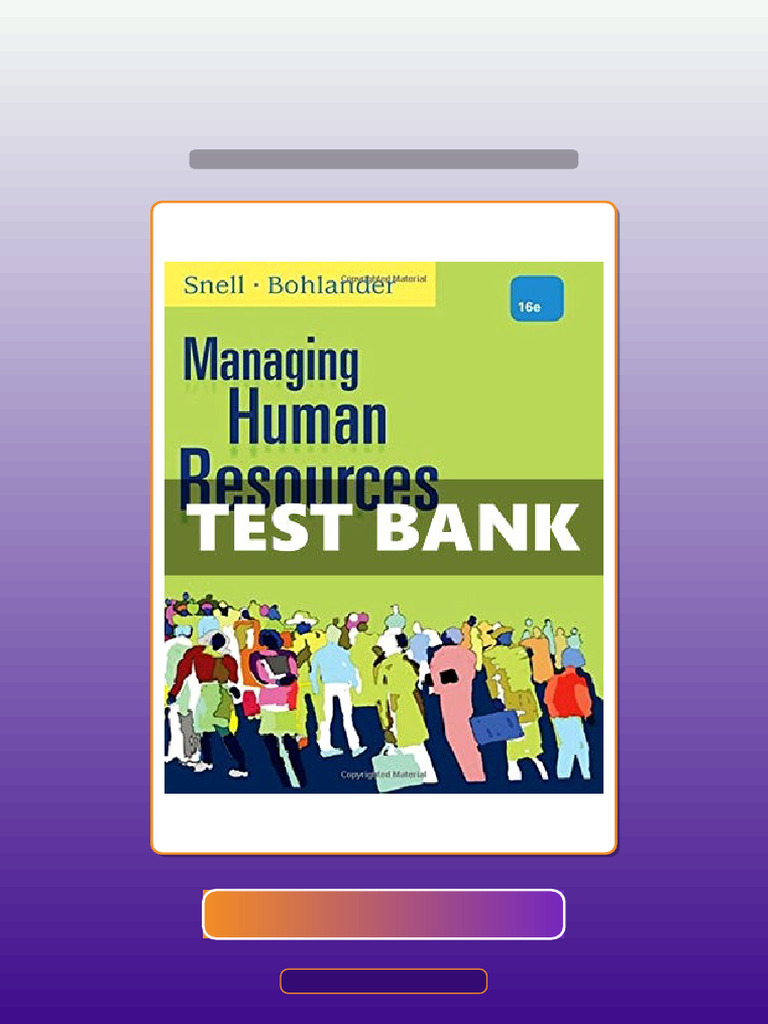 Ultimate Bundle Managing Human Resources 16th Edition Snell eBook and ...