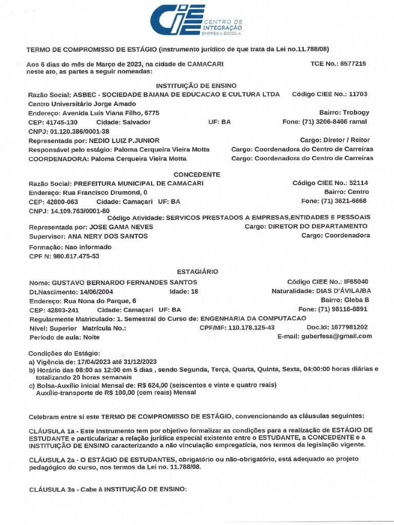 Gustavo Bernardo Fernandes Santos | PDF