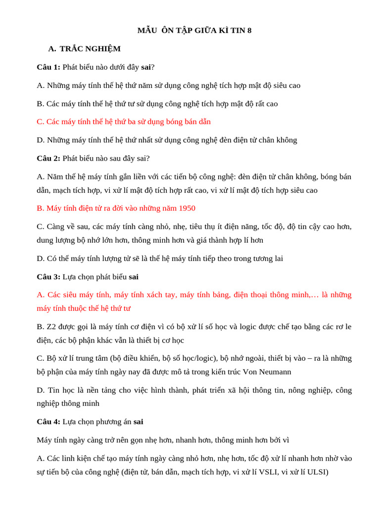 tin học ghk1 8 | PDF