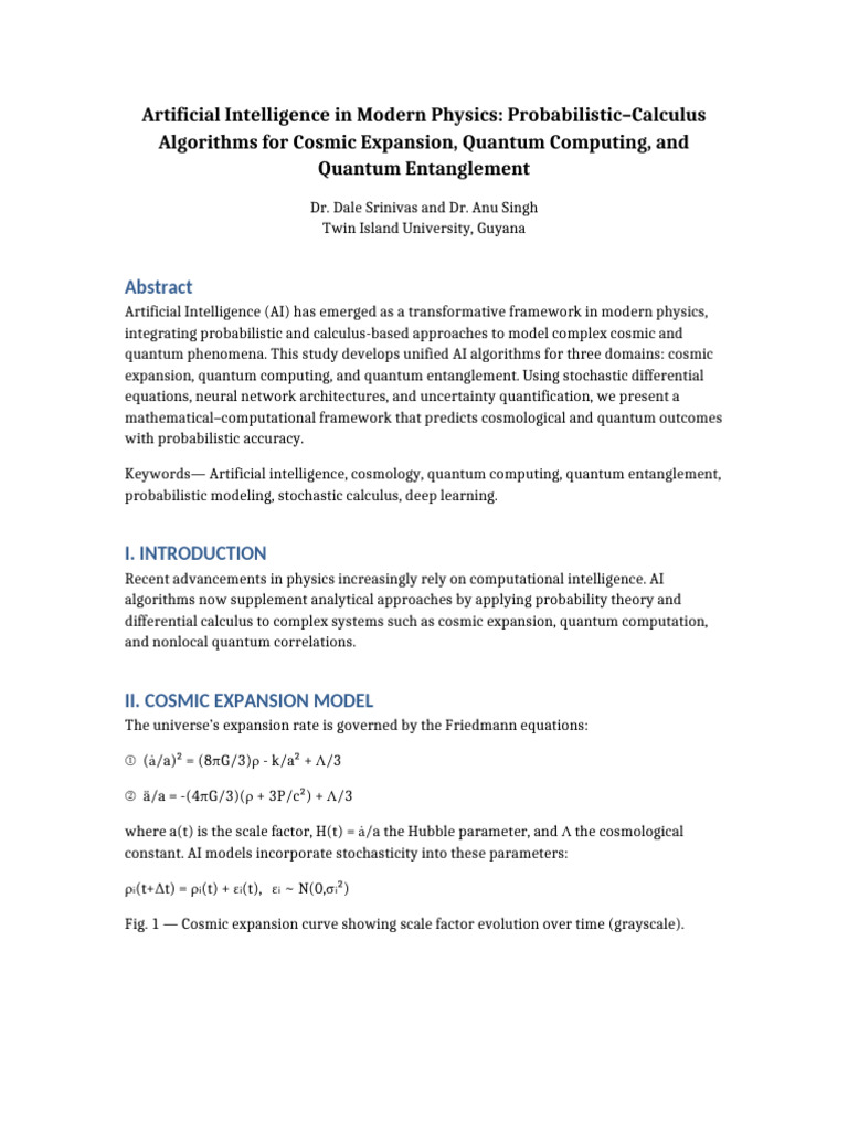 AI in Modern Physics IEEE TwoColumn Grayscale | PDF | Quantum Computing ...