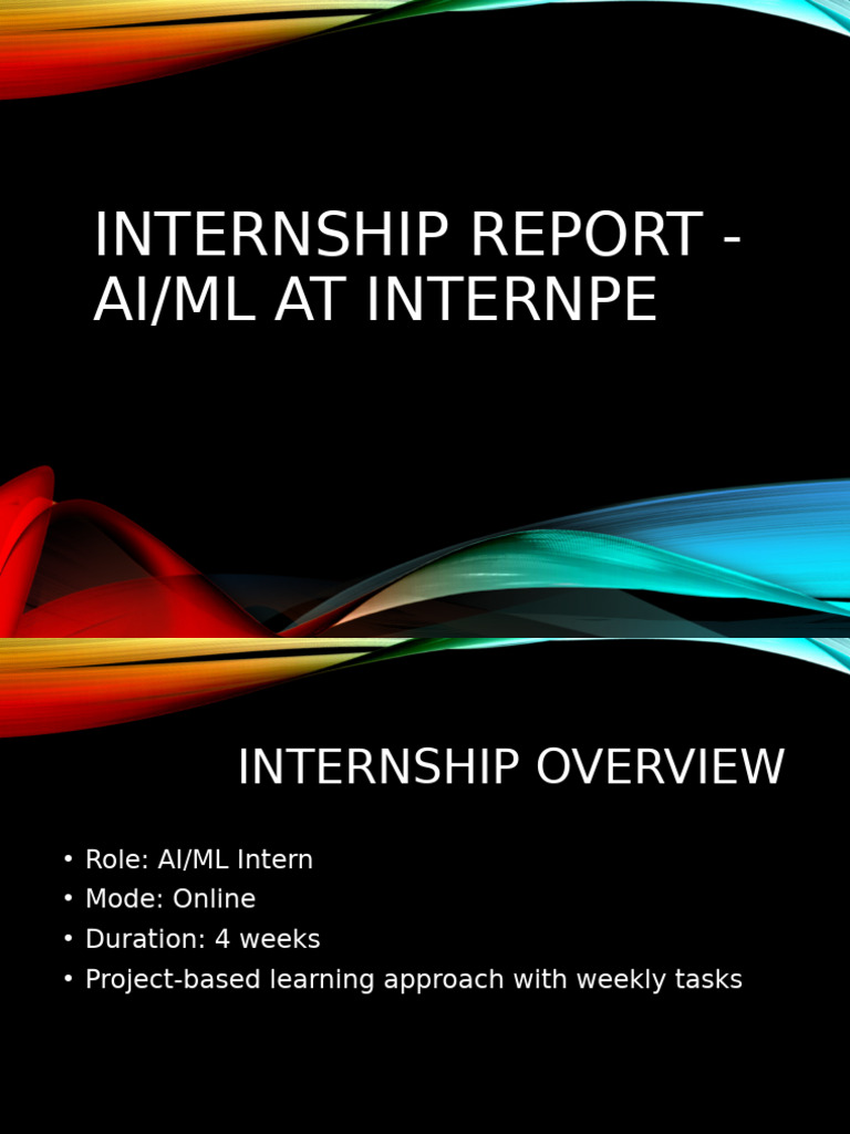 Internship Report AI ML InternPe | PDF