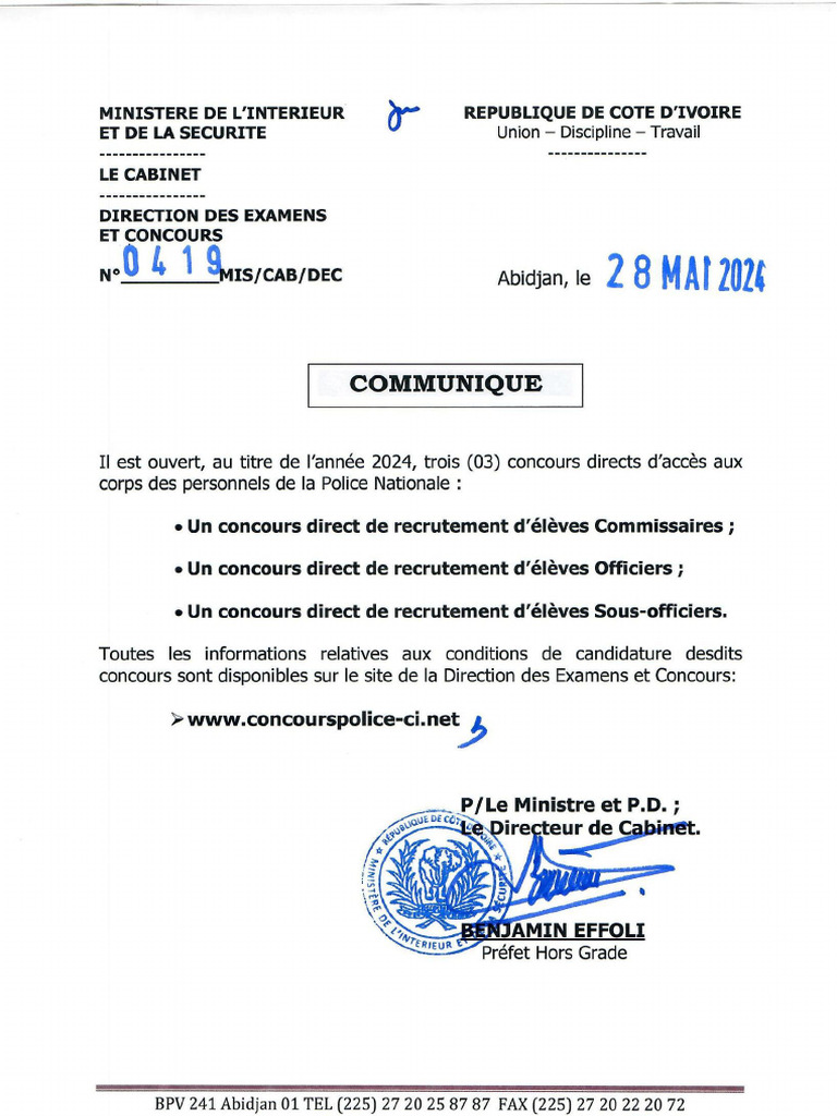 Communiqué | PDF