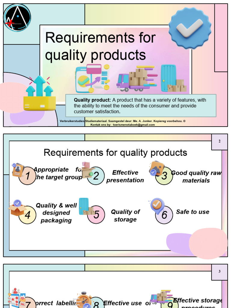 Essential Requirements for Quality Products | PDF | Recycling | Waste
