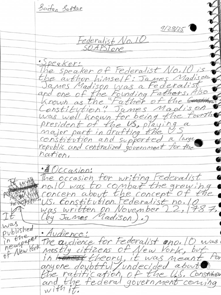 Federalist No 10 | PDF