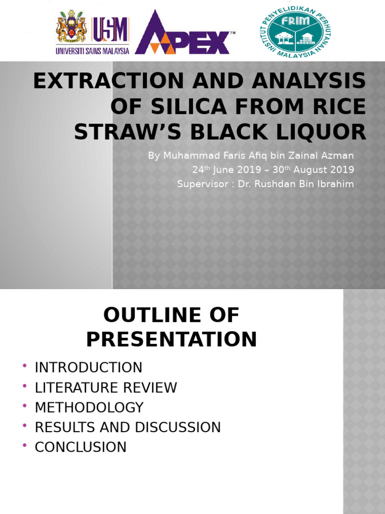 Silica Extraction from Rice Straw Black Liquor | PDF | Pulp (Paper ...