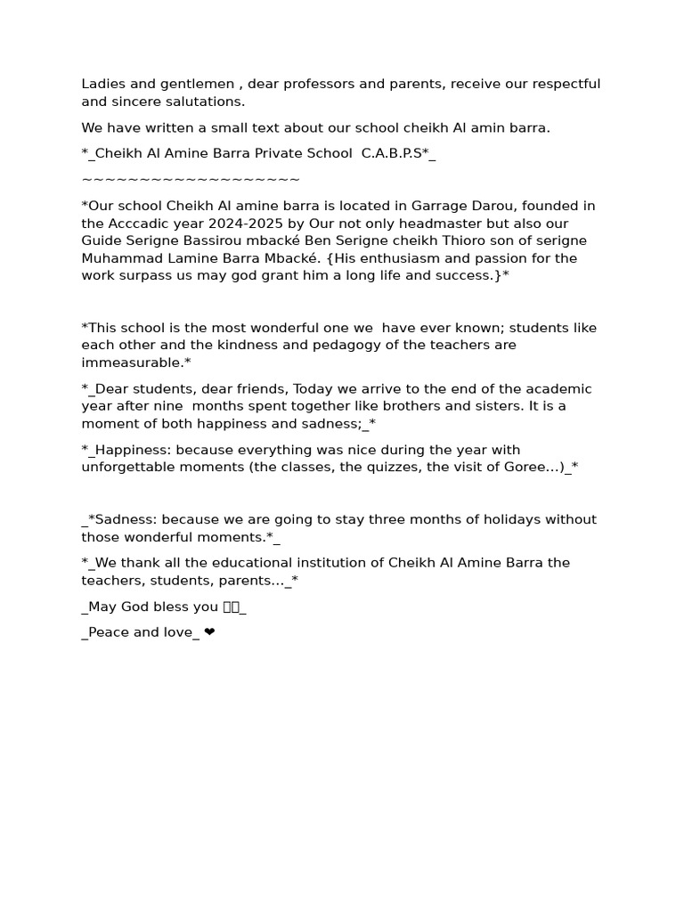 Discours Anglais de Nass | PDF