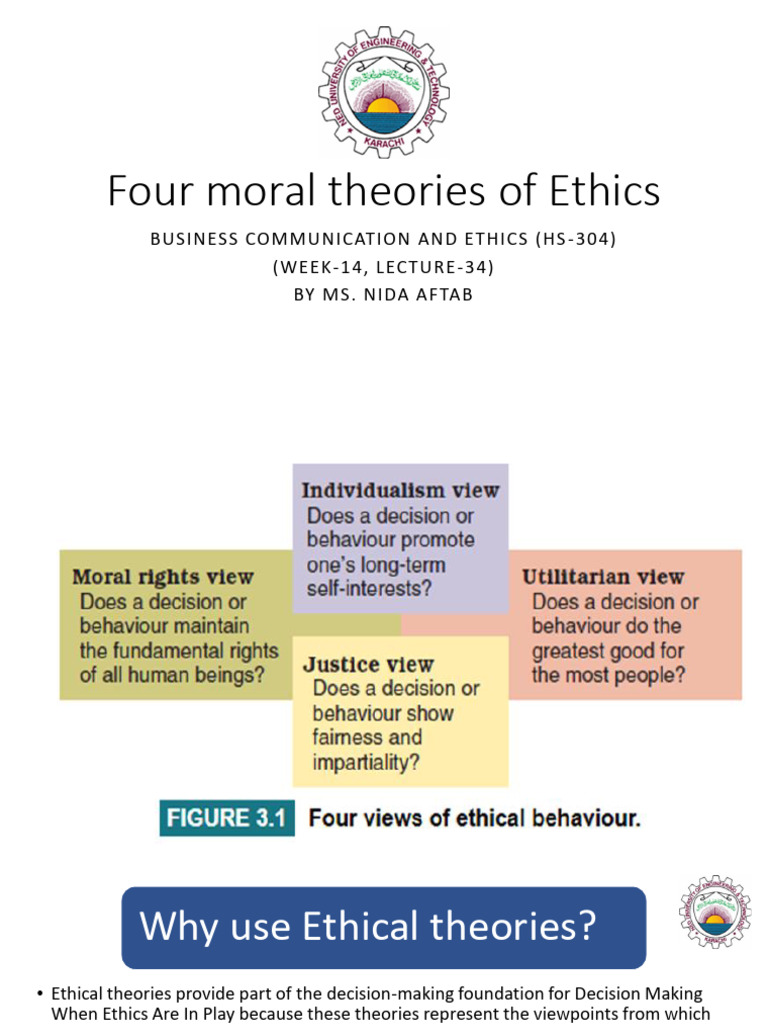 Overview of Four Ethical Theories | PDF | Utilitarianism | Justice