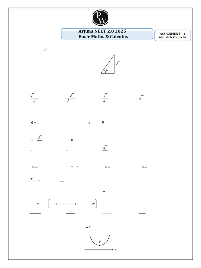 Basic Maths and Calculus - Assignment 01 - Arjuna NEET 2.0 2025 | PDF | Chess Openings | Chess ...
