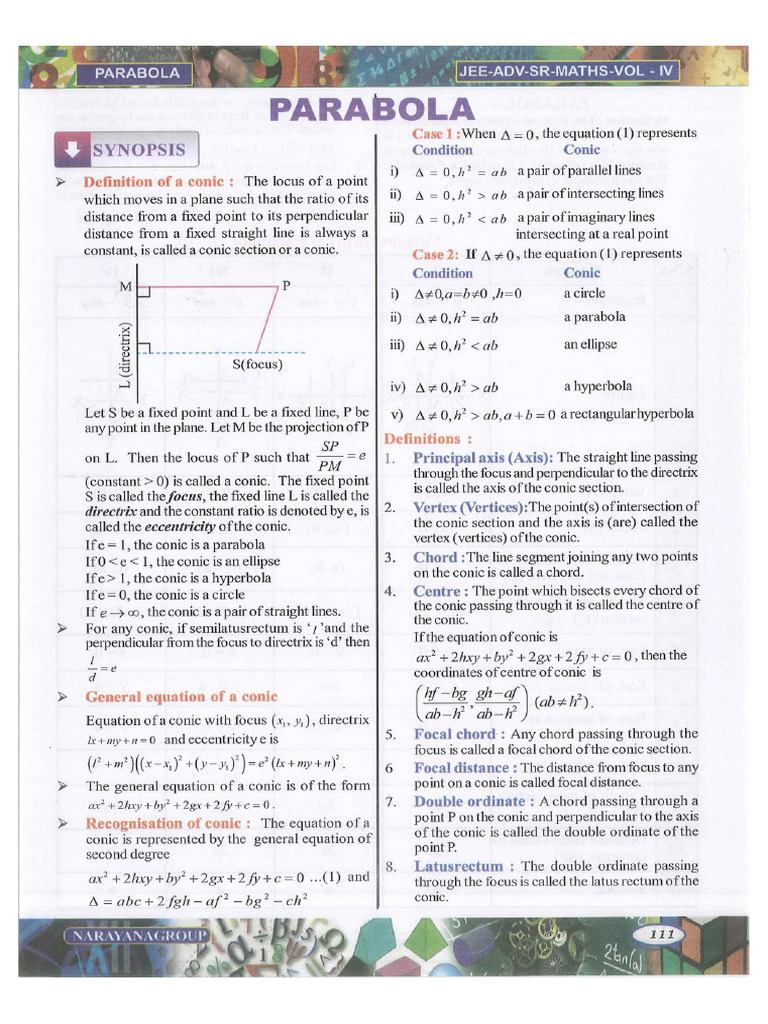 Parabola | PDF