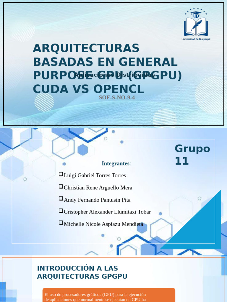 Arquitecturas Basadas en General Purpose Gpu (Gpgpu) Cuda Vs Opencl - Grupo 11 | PDF | Unidad de ...
