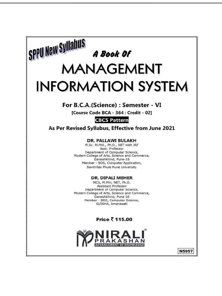?nirali Pub. Management Information System | PDF