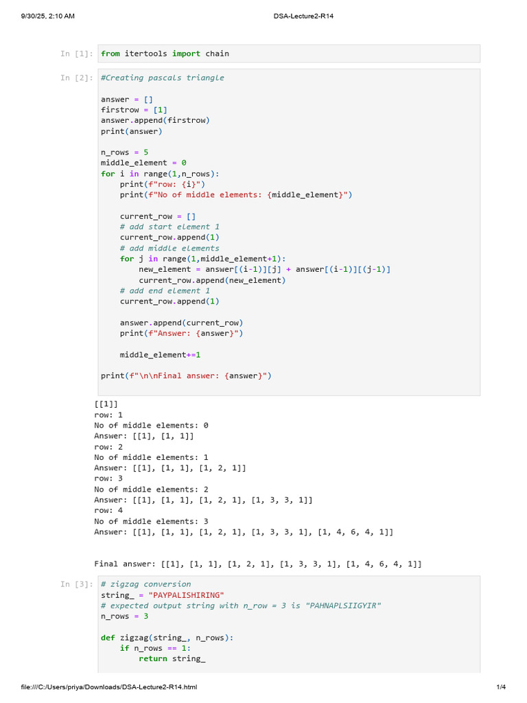 DSA Lecture2 R14 | PDF | Computer Programming | Algorithms And Data ...