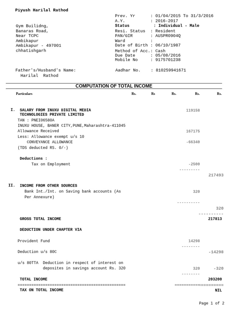 Computation Sheet-Piyush Harilal Rathod | PDF | Income | Economies
