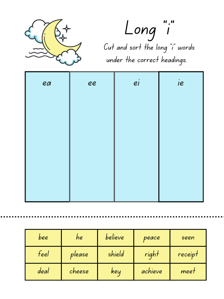 Long I and Short ISpelling Worksheet - 20250629 - 091003 - 0000 | PDF