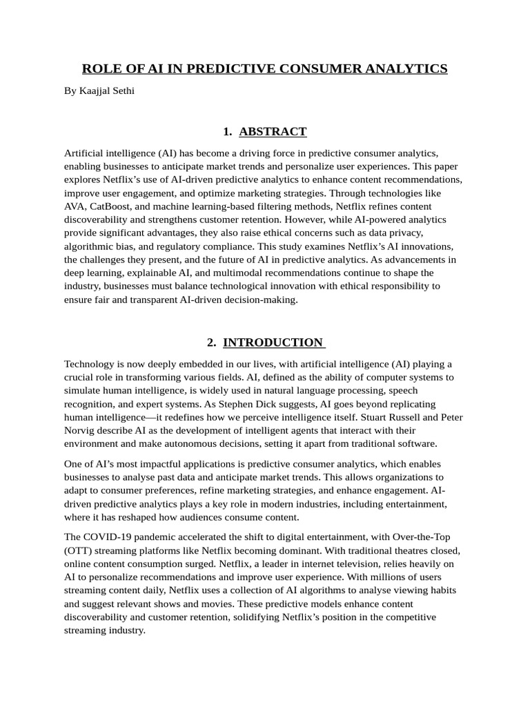 Fully Corrected Role of AI | PDF | Artificial Intelligence | Intelligence (AI) & Semantics