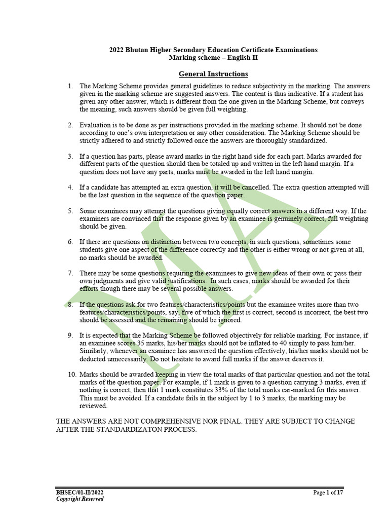 2022 Bhsec Eng II Ma | PDF | Psychological Concepts