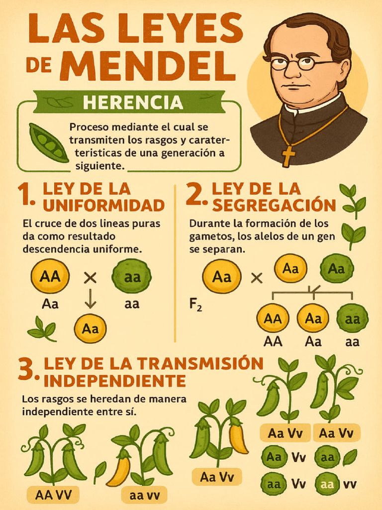 Leyes de Mendel: Herencia Genética | PDF