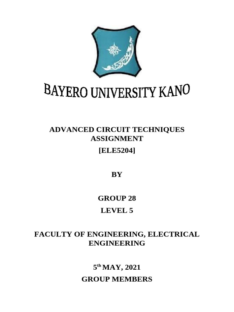 Advanced Circuit Techniques Assignment | PDF | Bandwidth (Signal ...