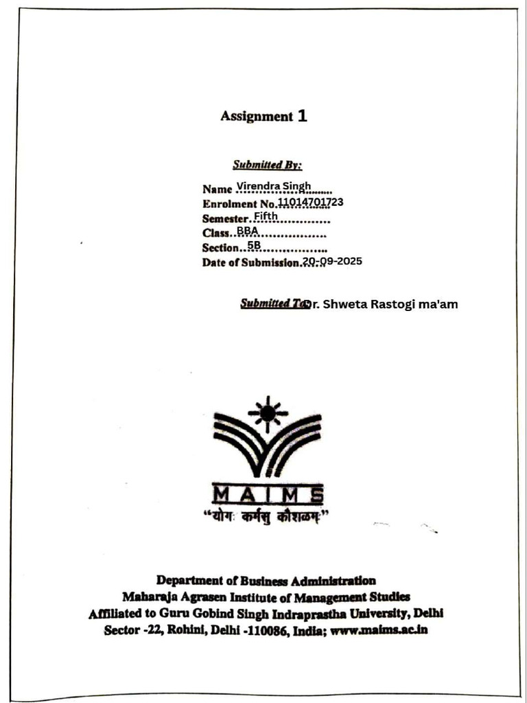 Virendra BPSM Asgn1 - Compressed | PDF