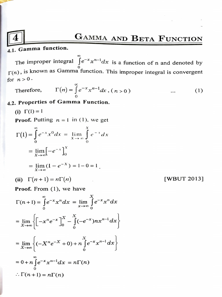Beta And Gamma Function Pdf
