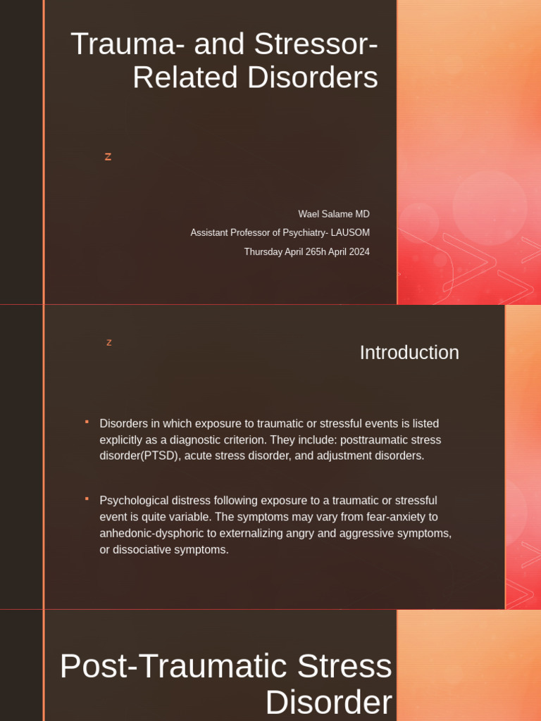 Understanding Trauma-Related Disorders | PDF | Psychological Trauma ...
