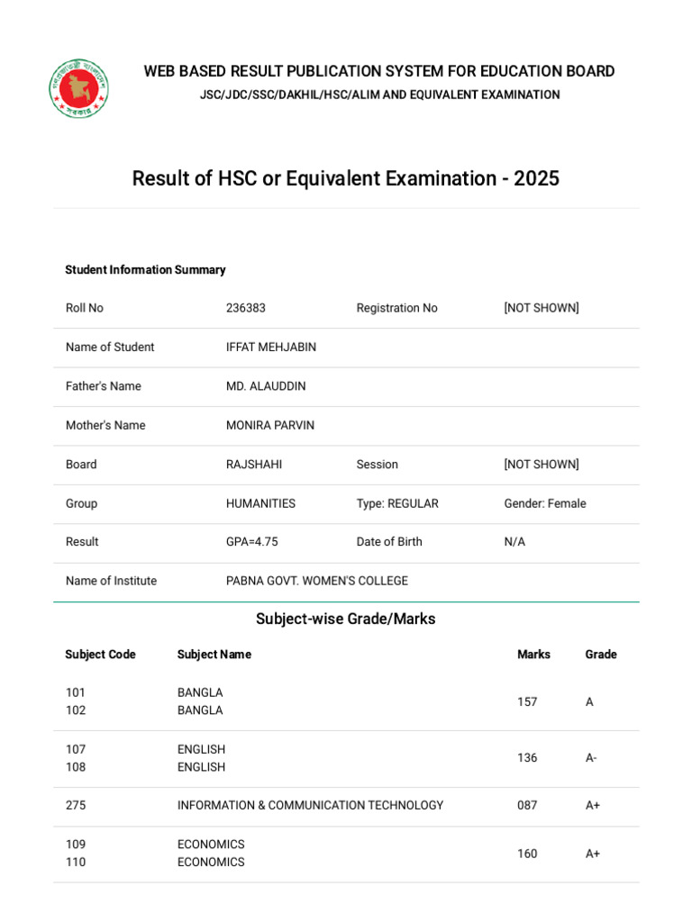 Web Based Result Publication System For Education Board | PDF