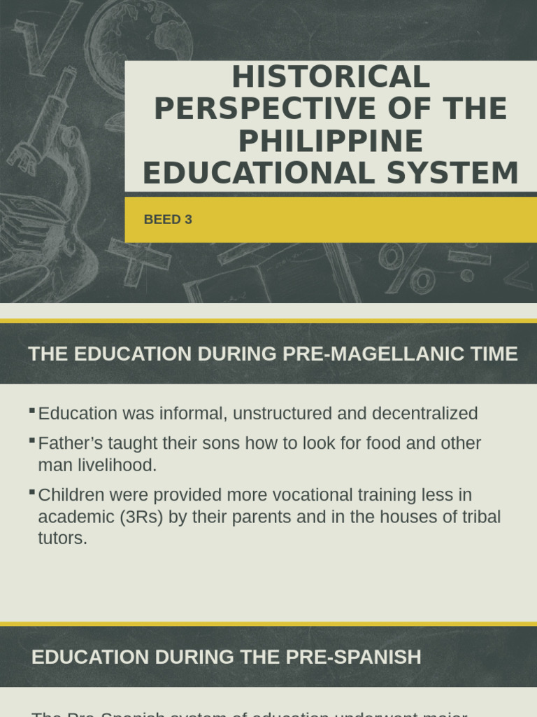 HISTORICAL PERSPECTIVE PHILIPPINE-EDUCATIONAL-SYSTEM-Educ-7-Group3 ...