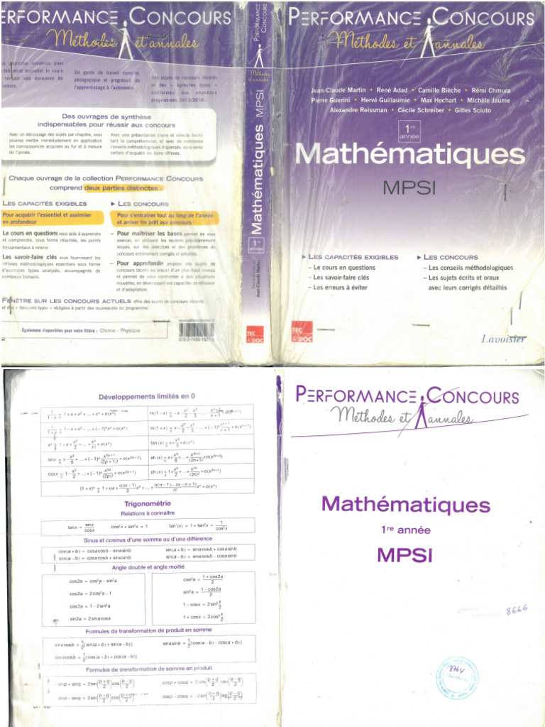Maths - MPSI - Méthodes Et Annales | PDF