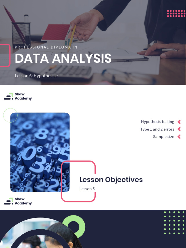 Data Analytics Module 1 Lesson 6 Slides | PDF | Type I And Type Ii Errors | Null Hypothesis