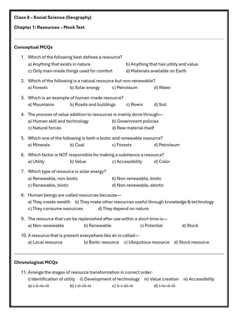 Grade - 8 Social Science Questions Compiled | PDF | Agriculture