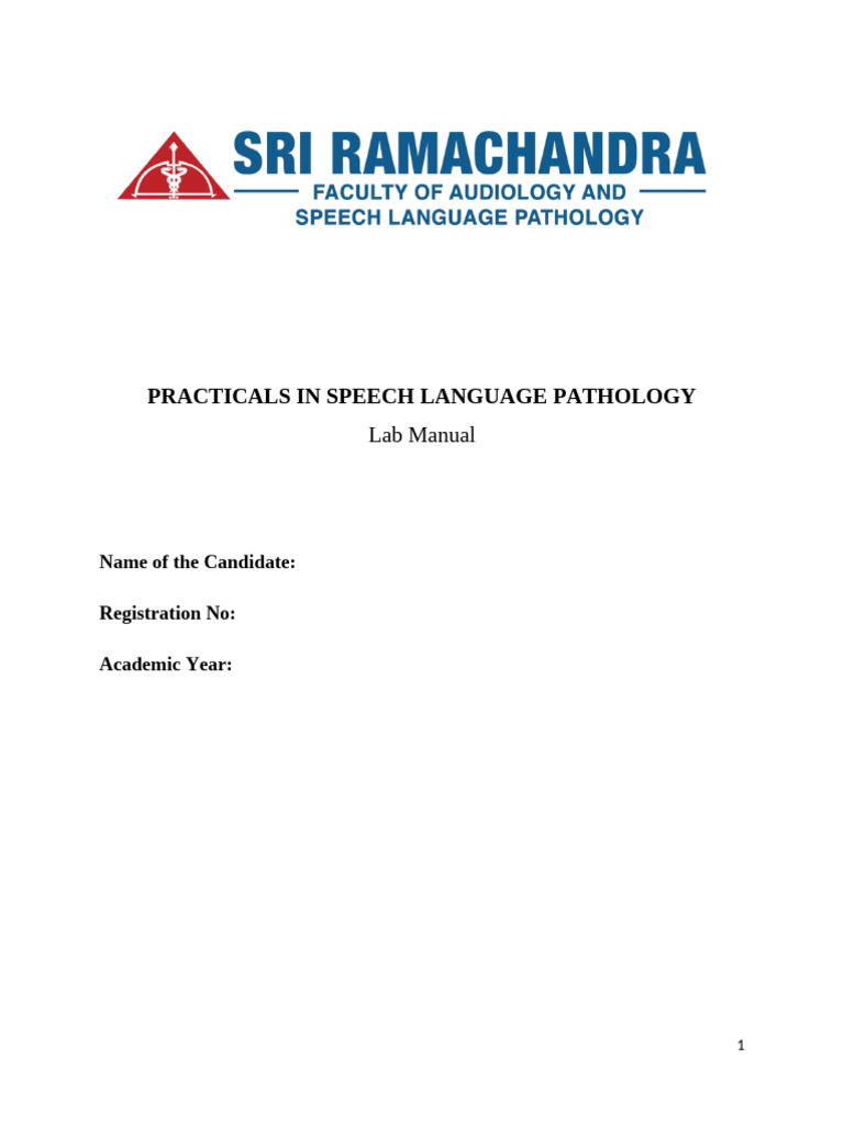 First Sem Practicals SLP Lab Manual | PDF | Human Voice | Speech