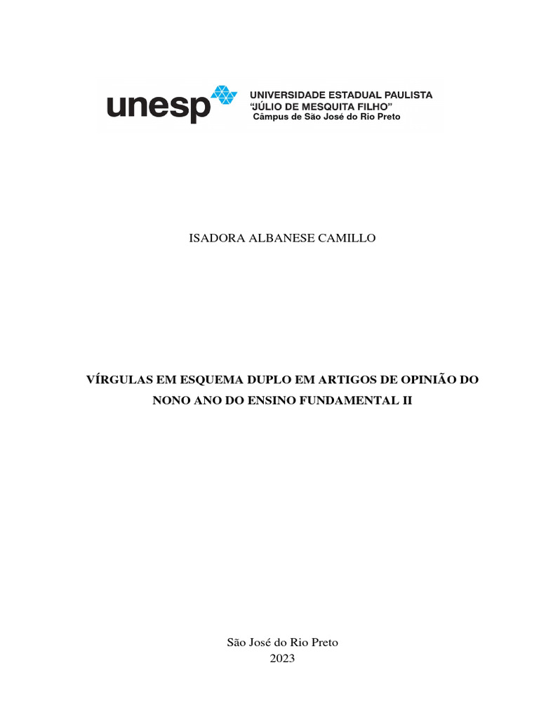Uso de Vírgulas em Artigos do Nono Ano | PDF | Gramática | Escrita