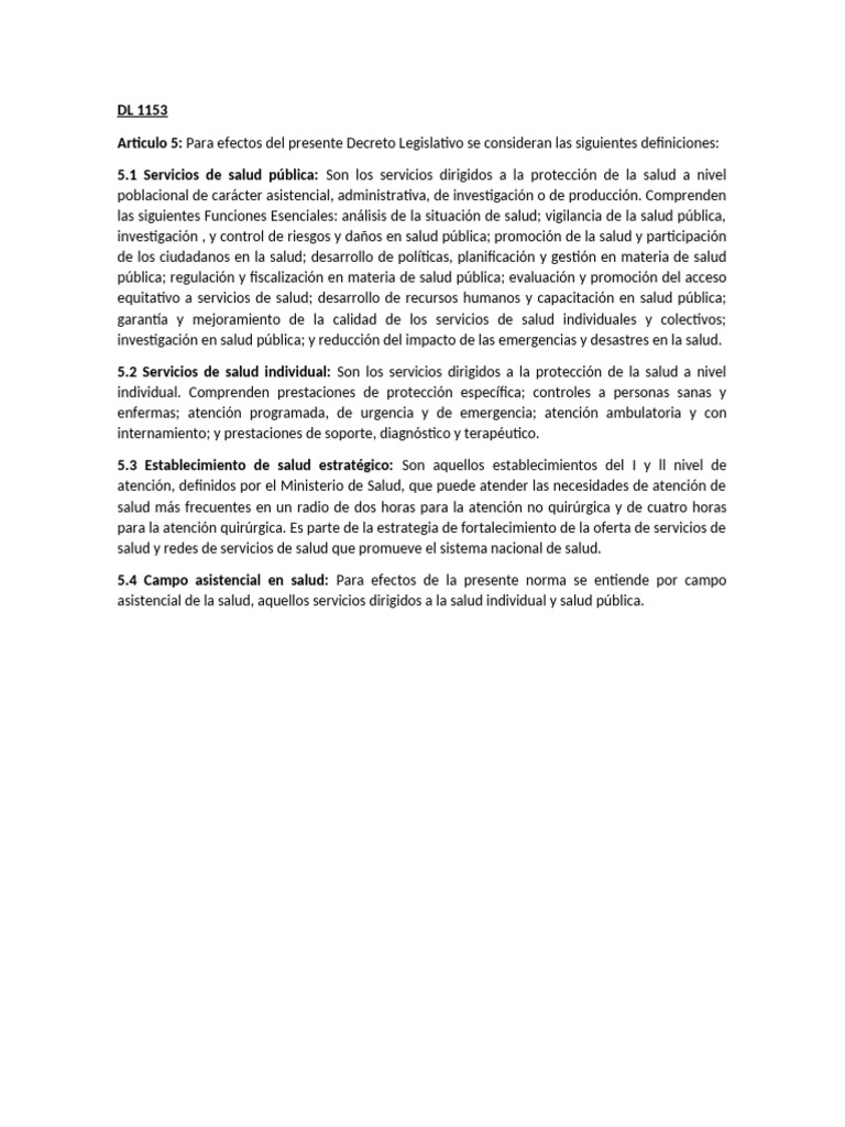 DL 1153 Artículo 5 | PDF