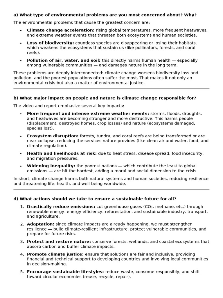 Addressing Climate Change and Justice | PDF | Climate Change | Climate ...