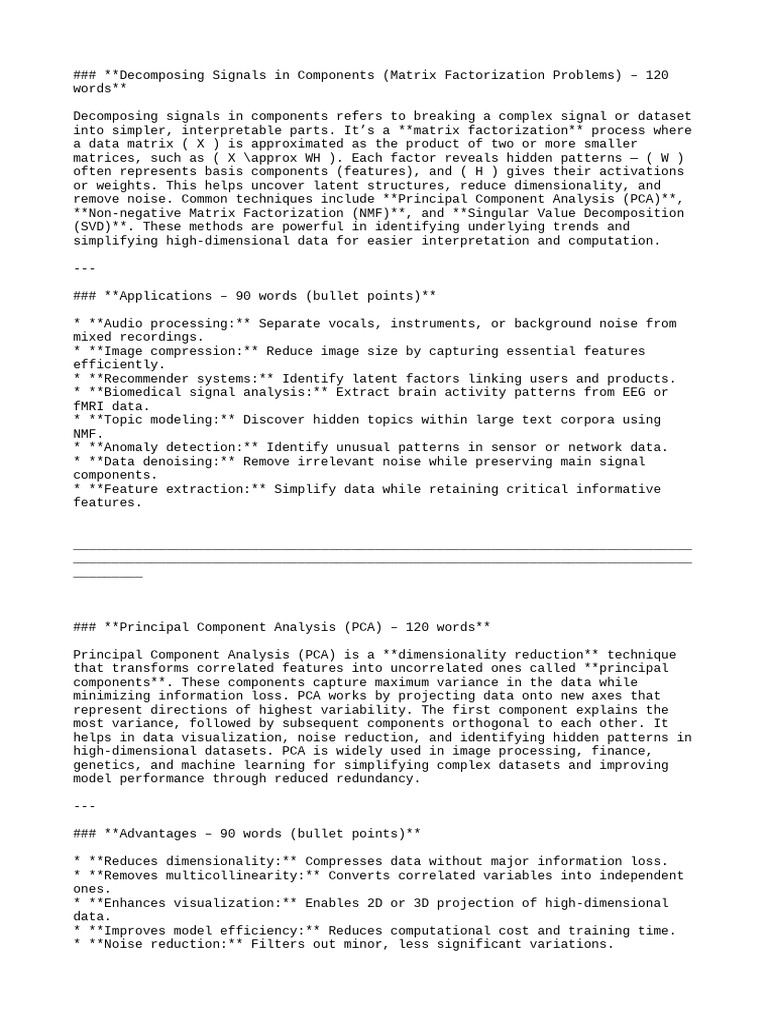 Unit2 Unsupervised Learning Part 2 | PDF | Principal Component Analysis | Factor Analysis