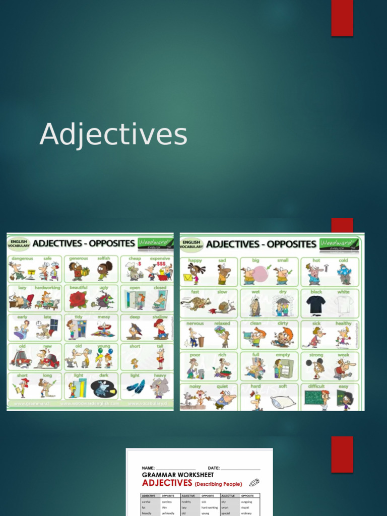 Adjectives Desribe People | PDF