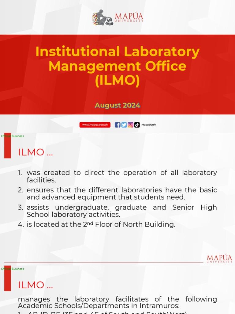 Mapua Institutional Laboratory Management Office | PDF | Laboratories ...